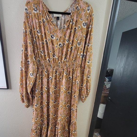 Universal Thread | Dresses | Universal Thread Dress Yellow Floral Print ...